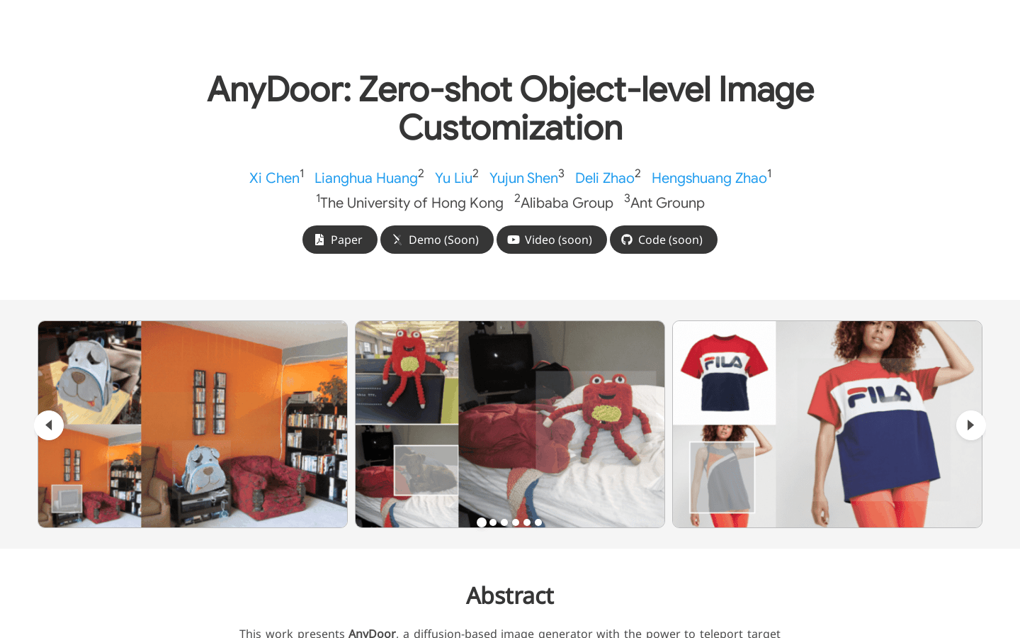 AnyDoor ：基於擴散的影象生成器 —AI產品&服務