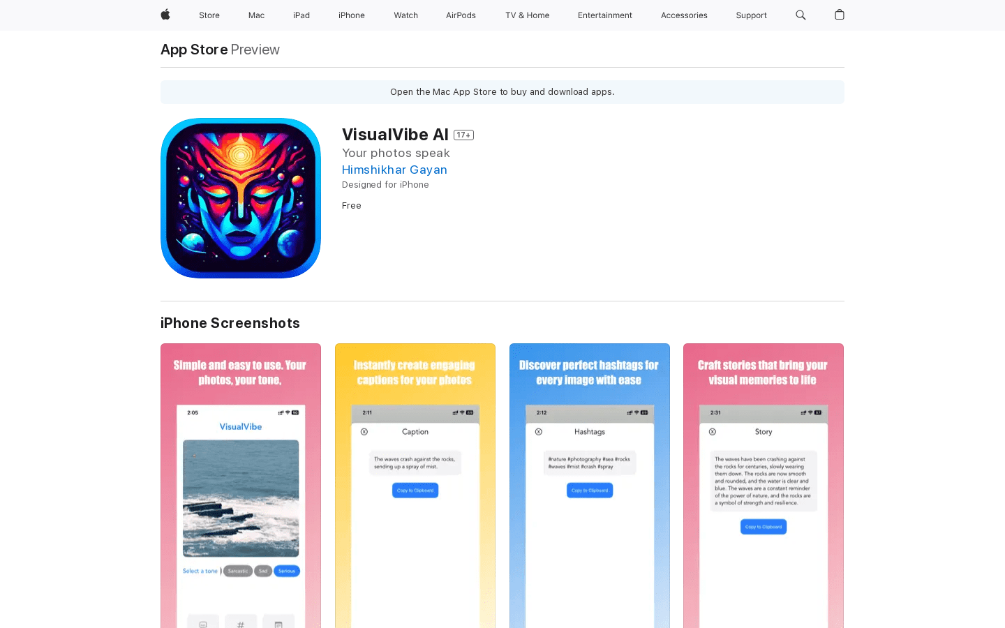 VisualVibe AI：一款可將圖片轉換為故事的AI應用 —AI產品&服務