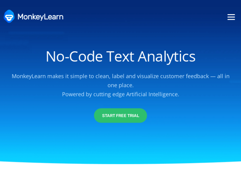 MonkeyLearn：無程式碼文字分析。免費開始！ —AI產品&服務