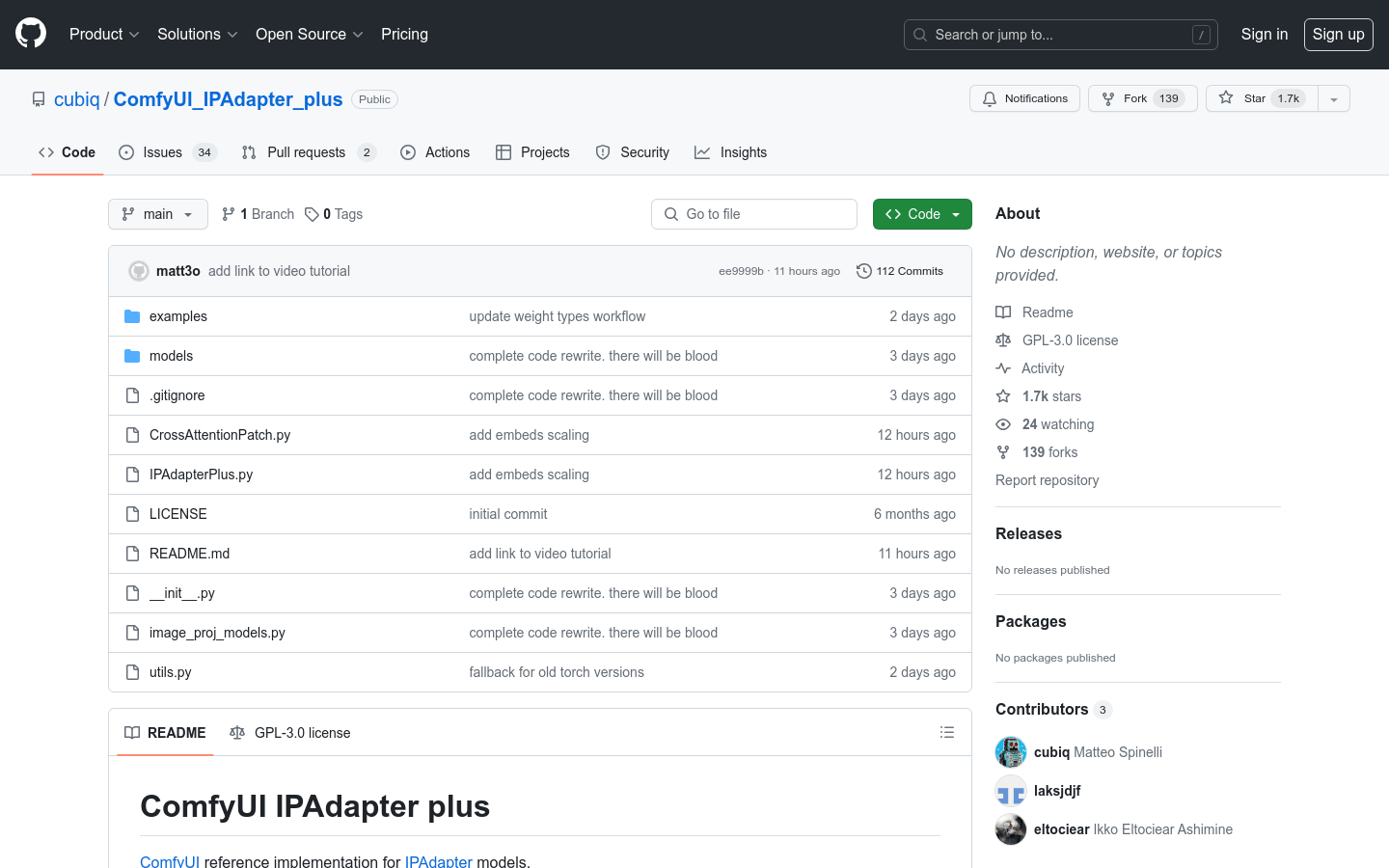ComfyUI_IPAdapter_plus：ComfyUI 的 IPAdapter 模型參考實現 —AI產品&服務