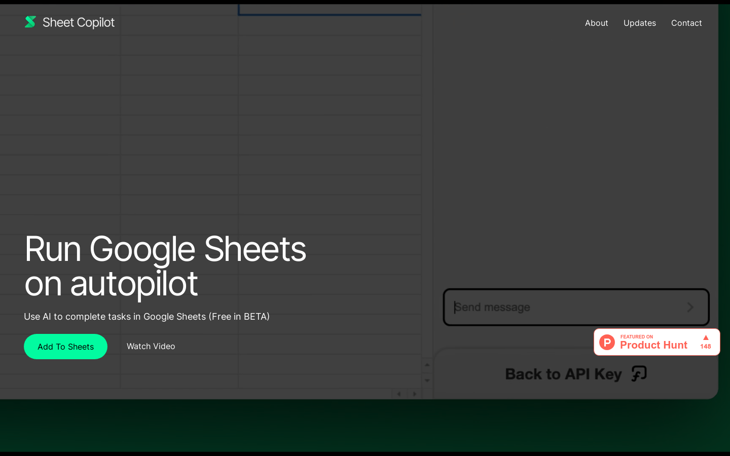 Sheet Copilot：Google Sheets助手 —AI產品&服務
