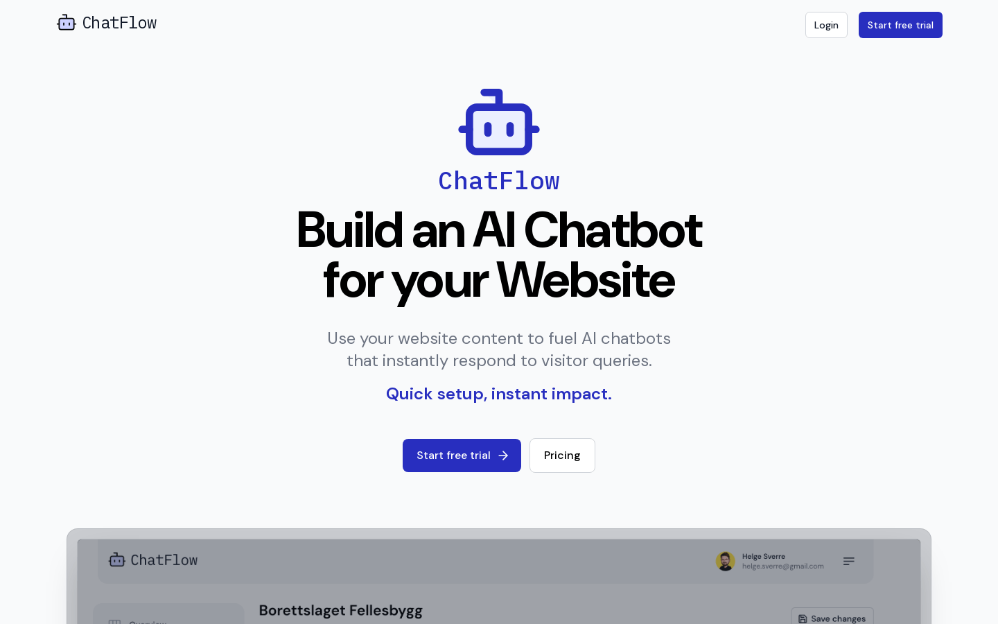 ChatFlow：AI聊天機器人構建器 —AI產品&服務
