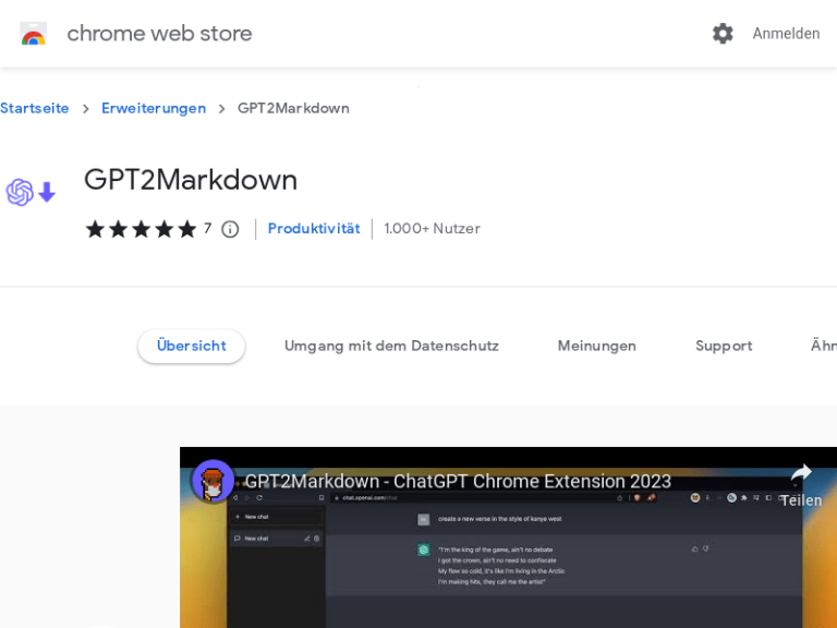GPT2Markdown：ChatGPT匯出到Markdown的Chrome外掛 —AI產品&服務