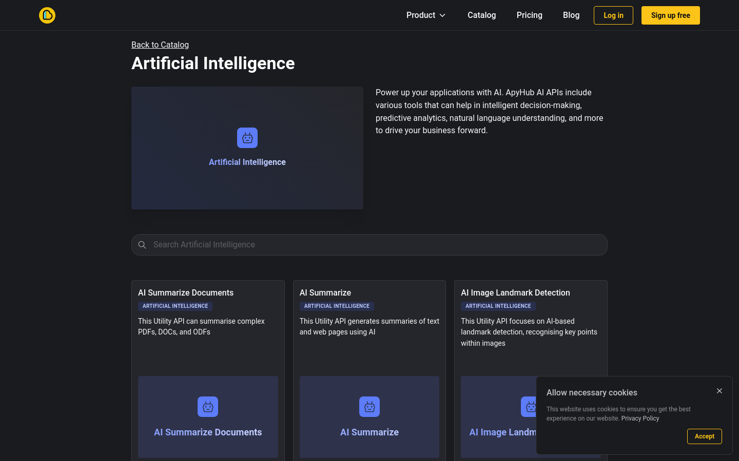 ApyHub AI APIs：強大的開發者和團隊實用API —AI產品&服務