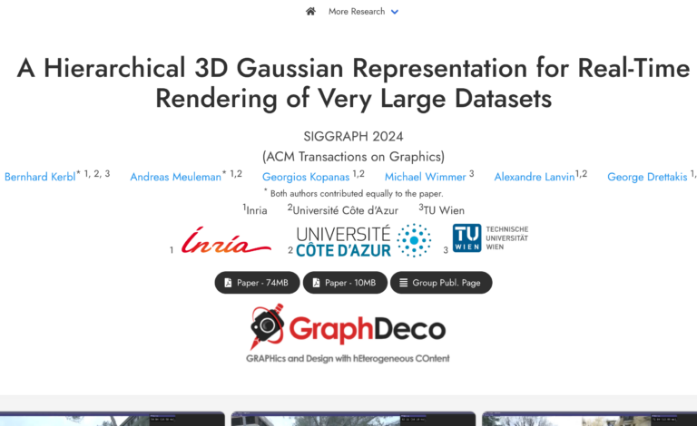 A Hierarchical 3D Gaussian Representation for Real-Time Rendering of Very Large Datasets：一種用於實時 ...
