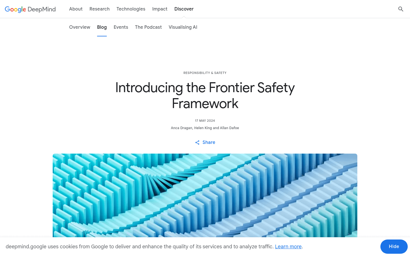 Frontier Safety Framework：DeepMind推出的AI安全框架，辨識和減輕高階AI模型的未來風險。 —AI產品&服務