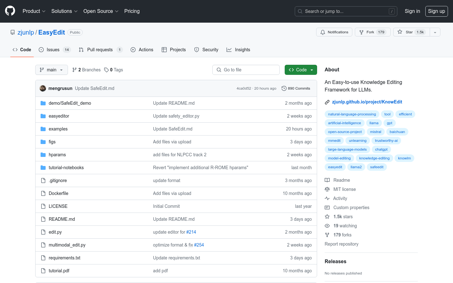 EasyEdit：易用的大規模語言模型知識編輯框架 —AI產品&服務