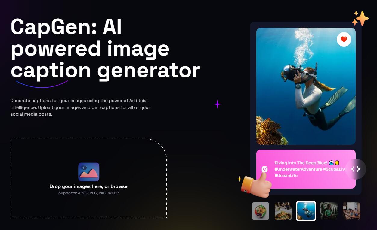 CapGen：人工智慧生成圖片標題工具 —AI產品&服務