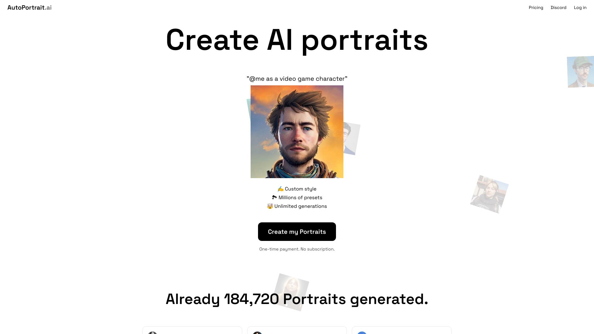 AutoPortrait - AI Portraits Generator：用AI生成獨特的肖像畫 —AI產品&服務