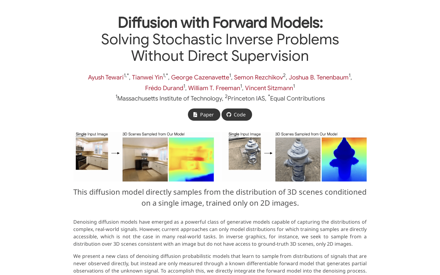 Diffusion with Forward Models：解決隨機逆問題，無需直接監督 —AI產品&服務