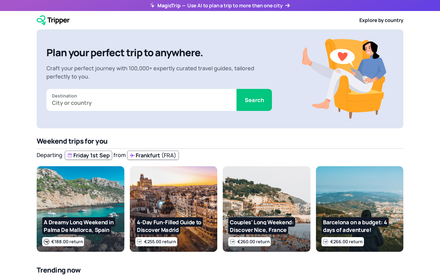 Tripper Guide：發現新目的地，計劃您完美的旅行 —AI產品&服務