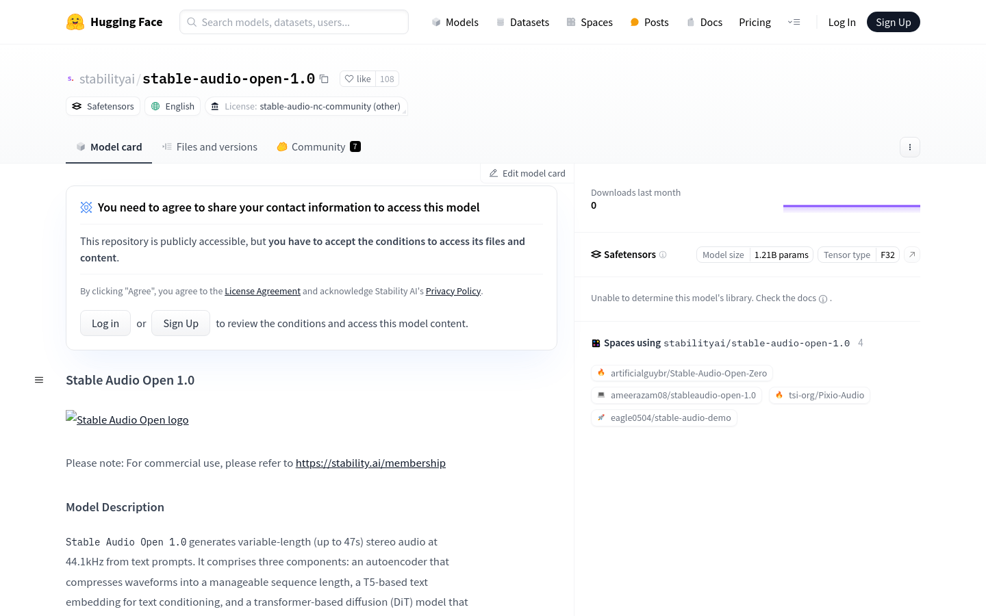 Stable Audio Open 1.0：基於文本提示生成可變長度立體聲音訊的AI模型 —AI產品&服務