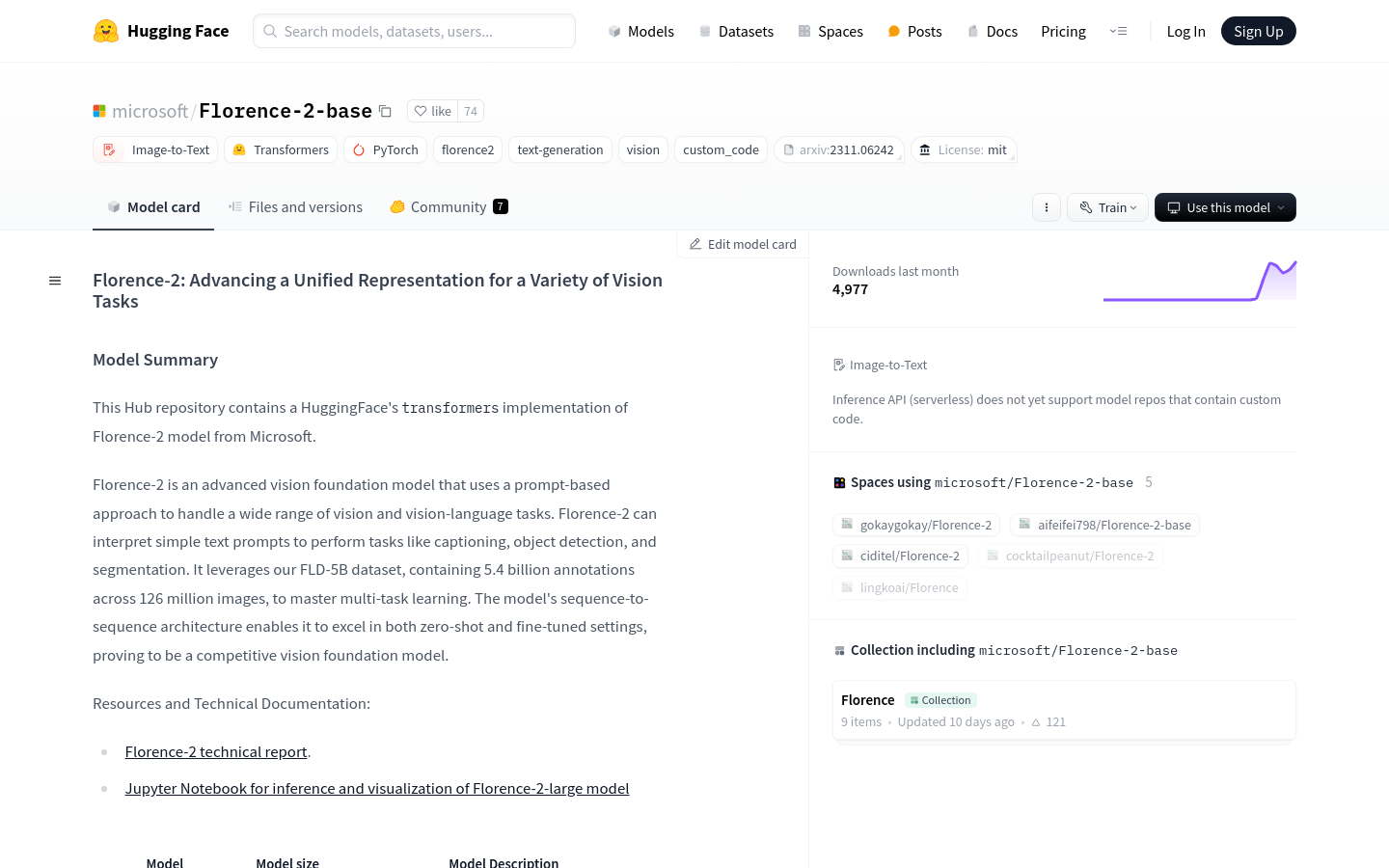 Florence-2-base：先進的視覺基礎模型，支援多種視覺和視覺-語言任務 —AI產品&服務